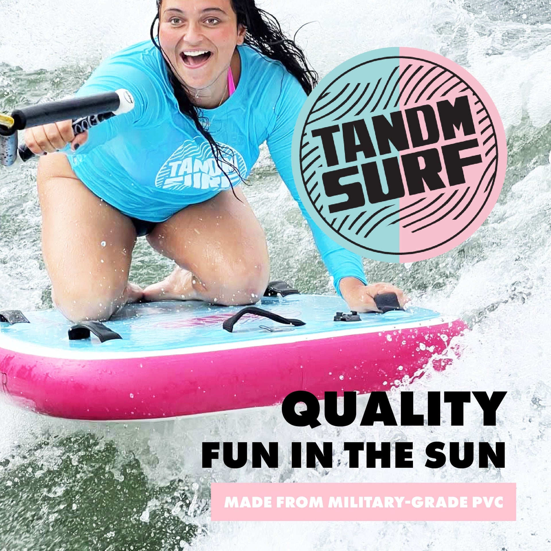 TANDM Surf - Shark Tank Approved Tandem Bodyboards & Pool Saddles