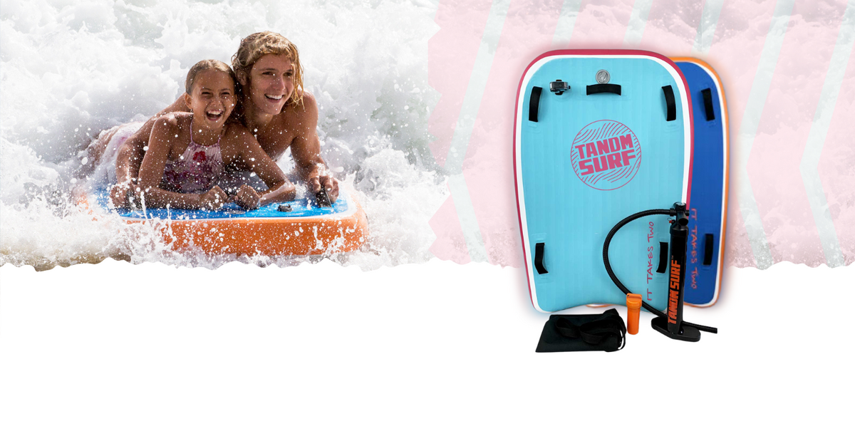 TANDM Surf - Shark Tank Approved Tandem Bodyboards & Pool Saddles